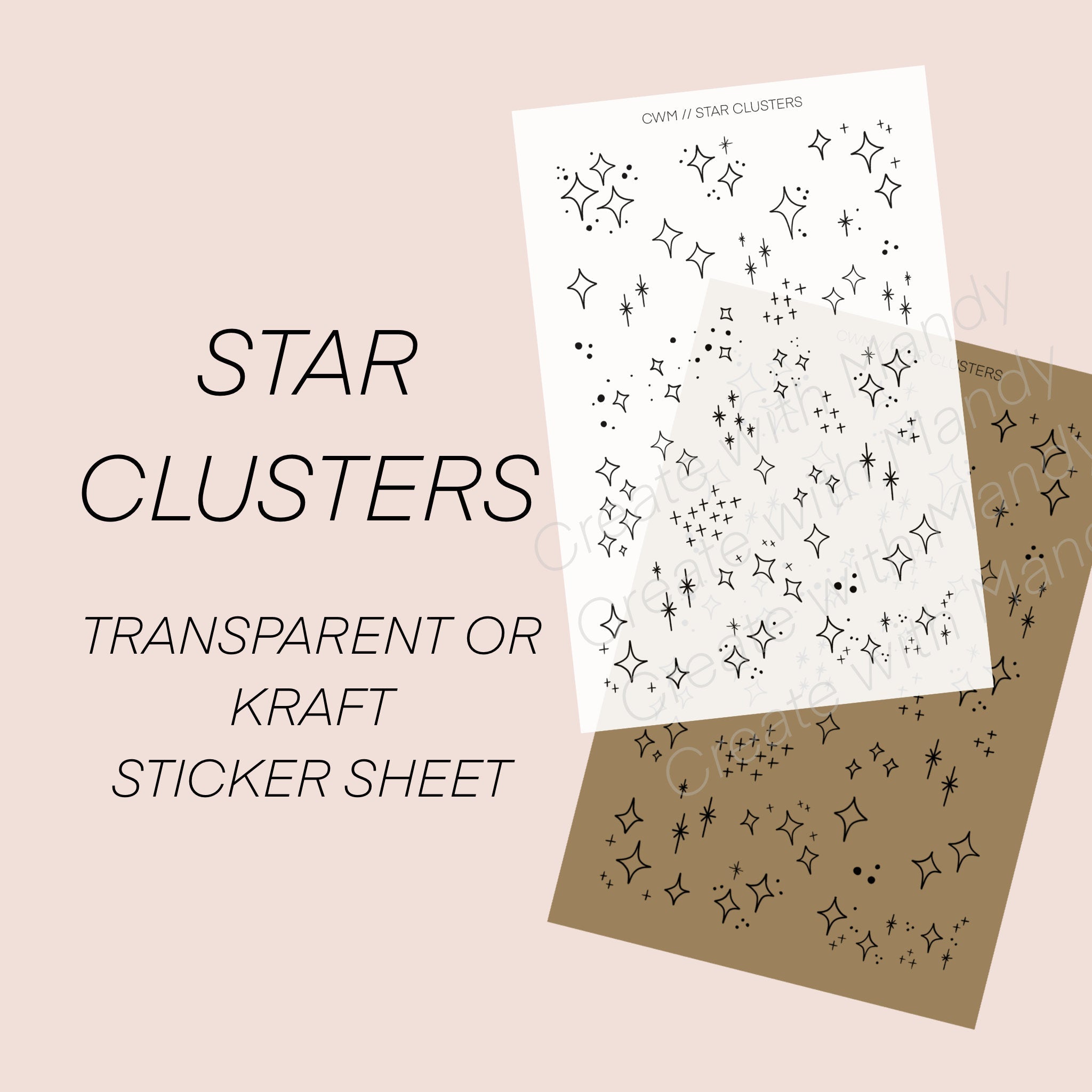 STAR CLUSTERS Sticker Sheet – CreatewithMandy